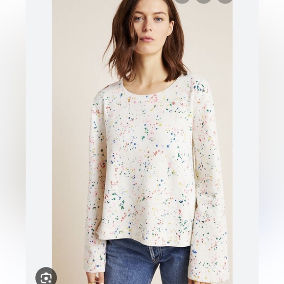 Anthropologie | Tops | Anthropologie Paint Splatter Top By Maeve | Poshmark